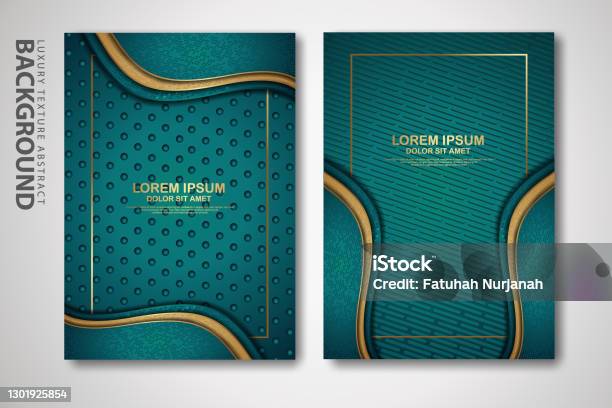 Vektor Dua Set Template Desain Sampul Dengan Kemewahan Dan Elegan