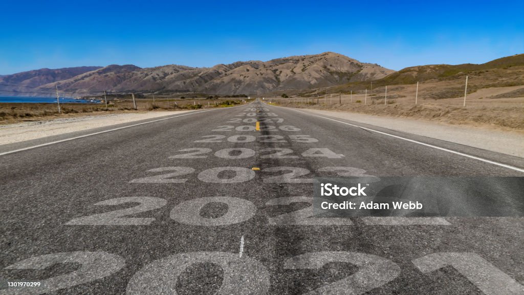 20212031 Written On Highway Road To The Mountain Stock Photo - Download ... 20212031 Written On Highway Road To The Mountain Stock Photo - Download ...