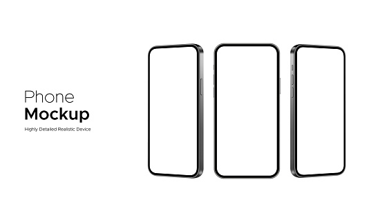 Telefoon Mockup Zeer Gedetailleerde Realistische Apparaten Geïsoleerd ... Telefoon Mockup Zeer Gedetailleerde Realistische Apparaten Geïsoleerd ...