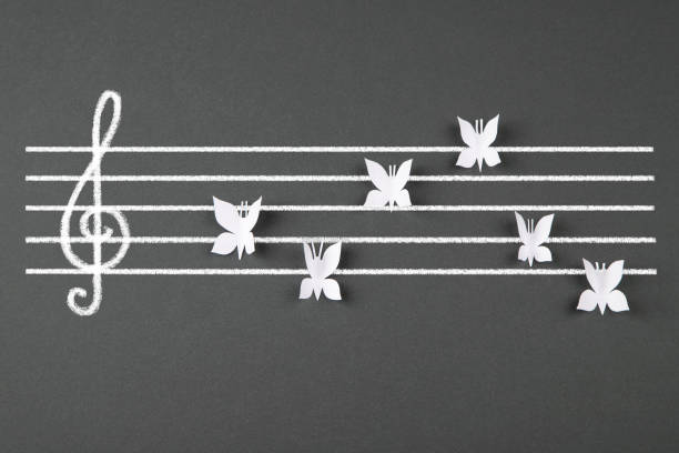 Free Stock Photo of Butterfly Perched on Sheet of Music | Download Free ...