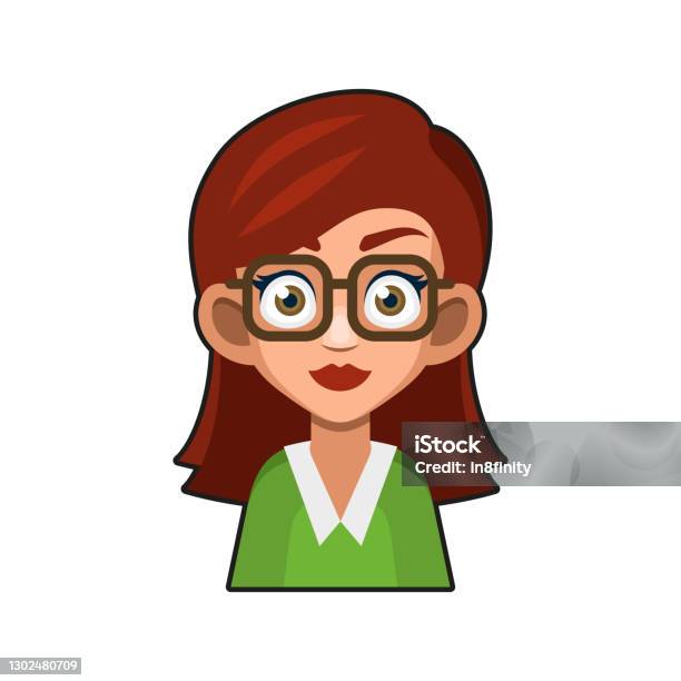 Belle Fille Mignonne Avec Lavatar De Glaces Icône Userpic De Modèle De