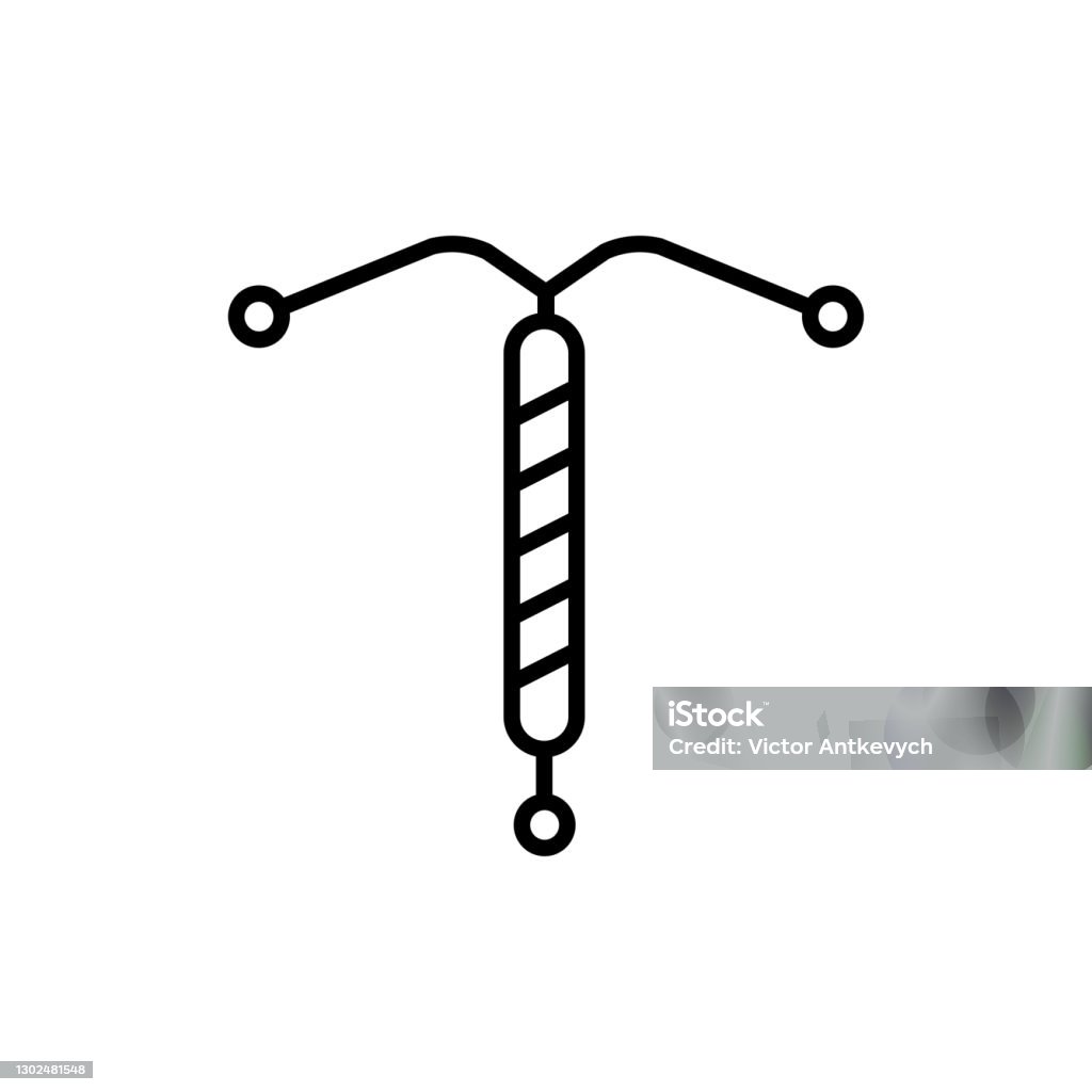 Contraceptive Spiral Icon Intrauterine Device Illustration Isolated
