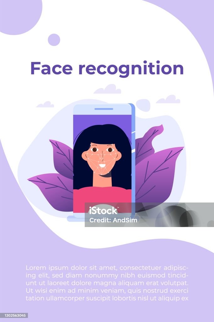 Biometric Security Identification Face Recognition System Concept