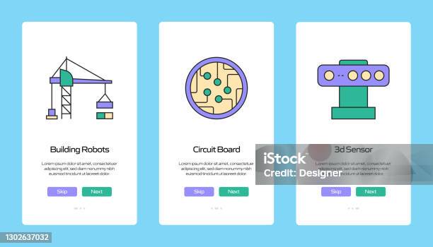 Concept Robotique Dingénierie À Bord De Lécran De Page Dapplication