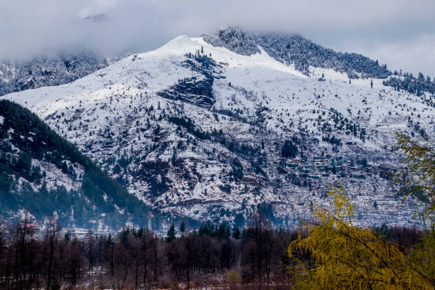 Free picture: Valley at mountain range with snow capped mountains at ...
