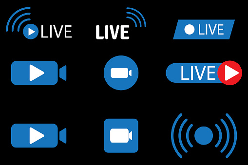 Templat Desain Streaming Video Tanda Aliran Online Tombol Langsung ... Templat Desain Streaming Video Tanda Aliran Online Tombol Langsung ...