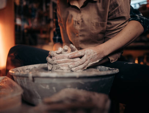 Free Stock Photo of Young couples making pottery together | Download ...