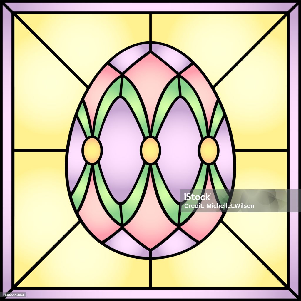 Stained Glass Easter Egg Stock Illustration Download Image Now Colors Design Easter Istock