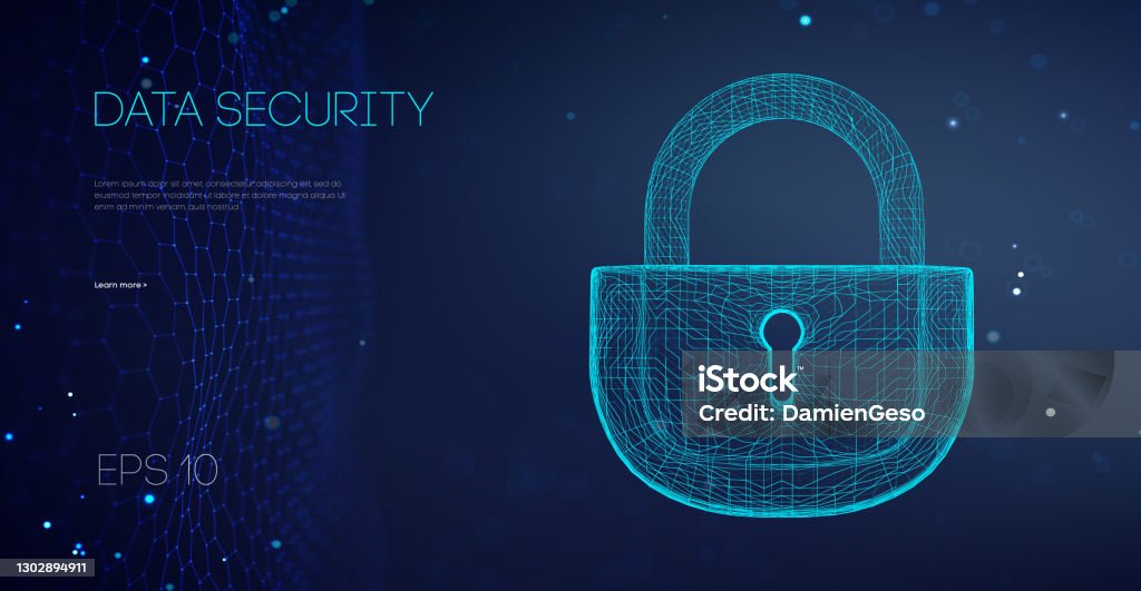 Data Security Binary Lock Security Cloud Data Attack Encryption Code