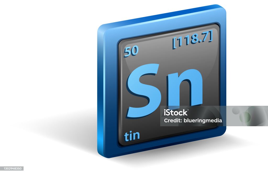 Elemento Chimico Di Stagno Simbolo Chimico Di Numero Atomico E Massa