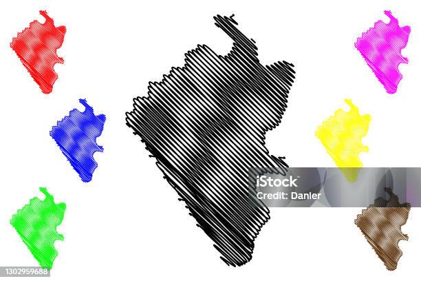 Mississippi County Missouri Map Vector Illustration Scribble Sketch