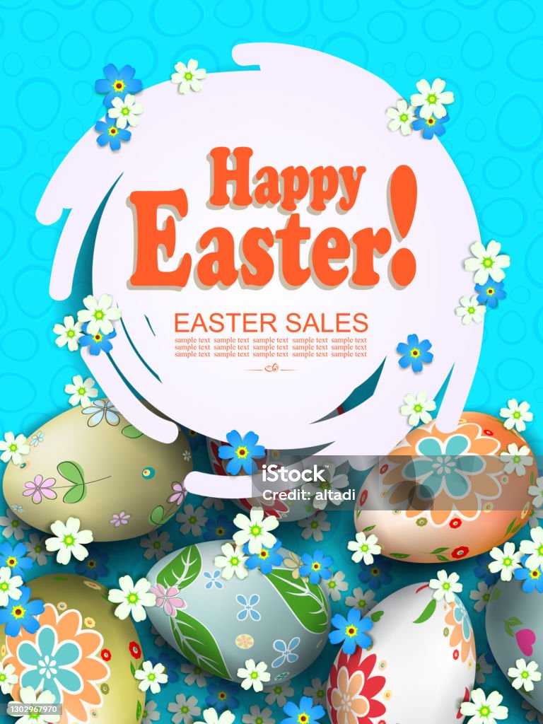 Komposisi Biru Dengan Bingkai Putih Bulat Abstrak Telur Paskah Dengan ... Komposisi Biru Dengan Bingkai Putih Bulat Abstrak Telur Paskah Dengan ...