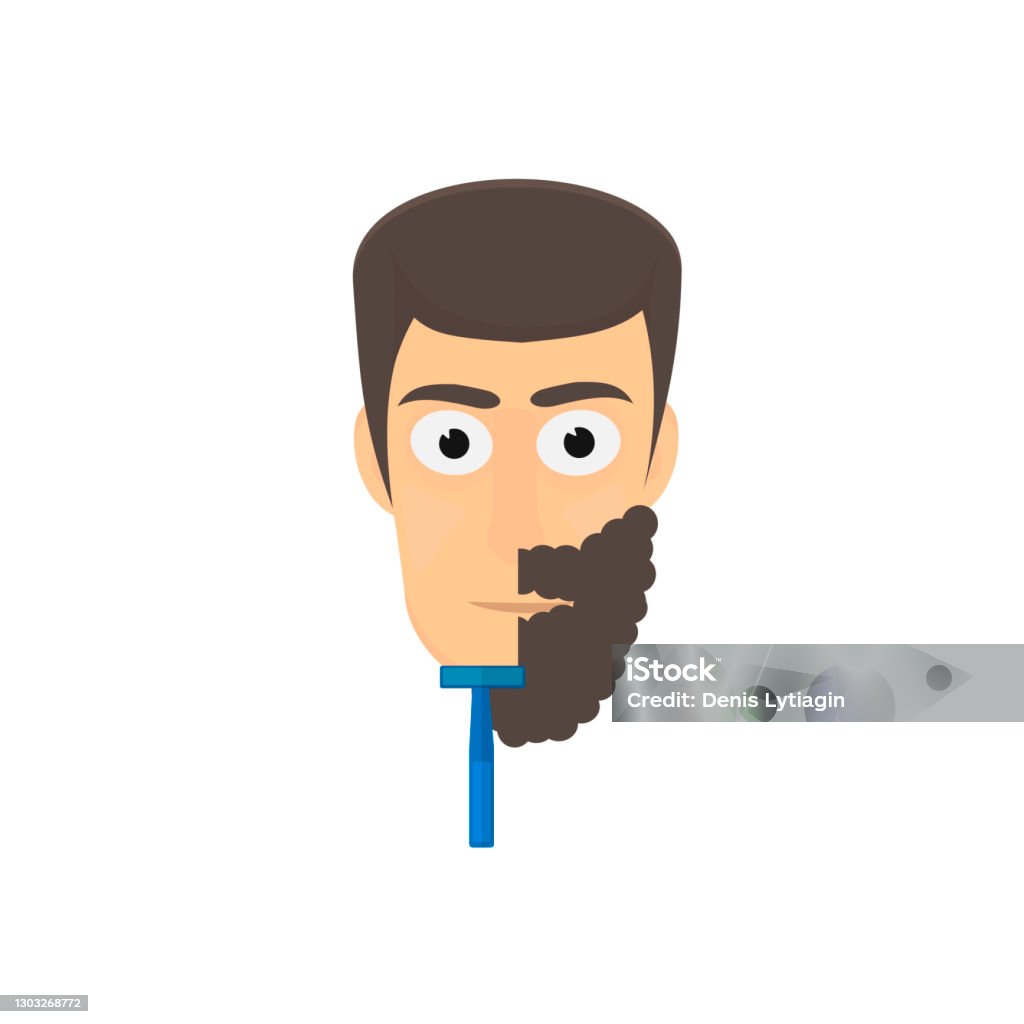 Man Shaves His Beard Stock Illustration - Download Image Now - Men ... Man Shaves His Beard Stock Illustration - Download Image Now - Men ...