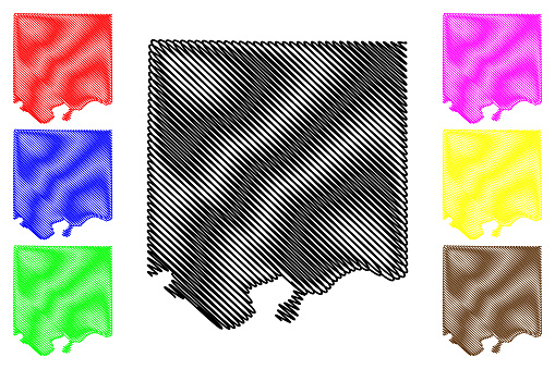 Ray County Missouri Illustration Vectorielle De Carte Croquis