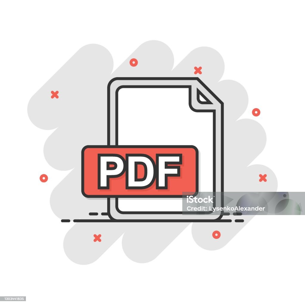 Cartoon Pdf Ikona W Stylu Komiksu Piktogram Ilustracji Dokumentu Znak ... Cartoon Pdf Ikona W Stylu Komiksu Piktogram Ilustracji Dokumentu Znak ...