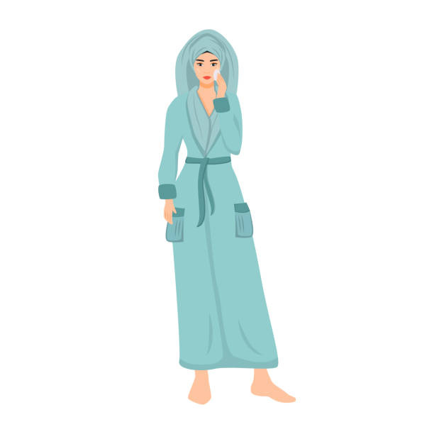 50 Girls In Bathrobes Clip Art Stock Illustrations Royalty Free