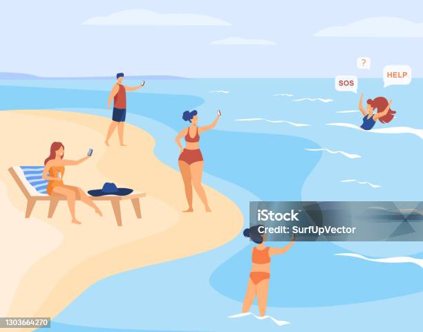 People On Beach Shooting Drowned Woman Stock Illustration - Download ... People On Beach Shooting Drowned Woman Stock Illustration - Download ...