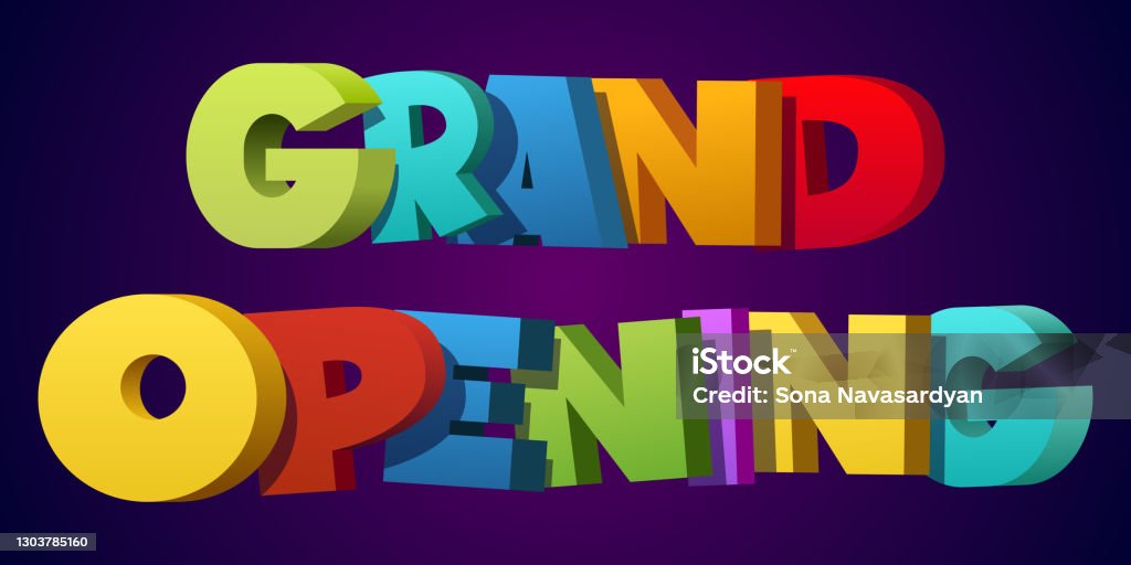 Bunte Illustration Des Textes Grand Opening Stock Vektor Art und mehr ... Bunte Illustration Des Textes Grand Opening Stock Vektor Art und mehr ...