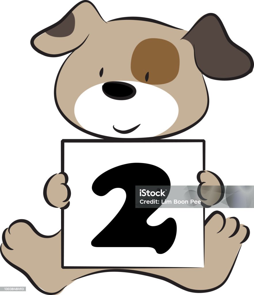 Vector Cartoon Puppy Hold Number Card Stock Illustration - Download ... Vector Cartoon Puppy Hold Number Card Stock Illustration - Download ...