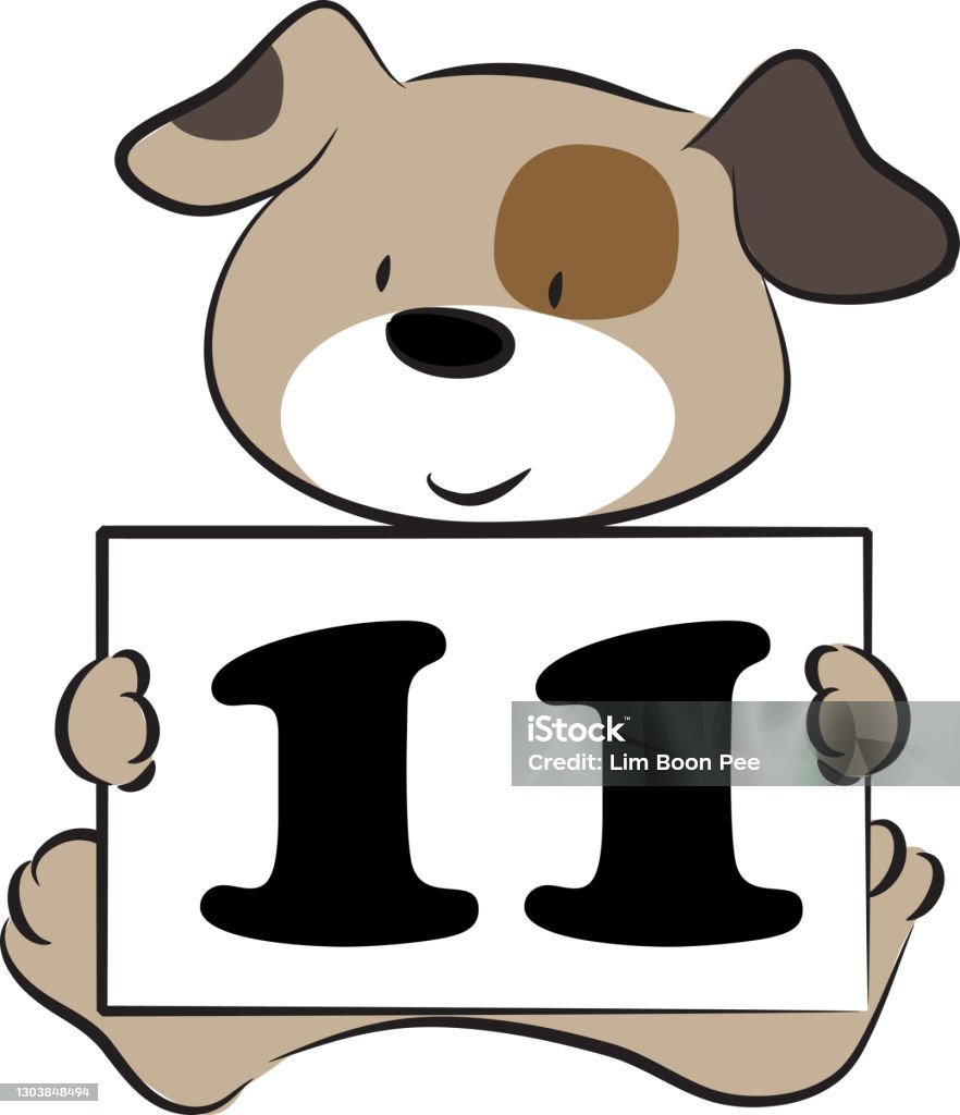 Vector Cartoon Puppy Hold Number Card Stock Illustration - Download ... Vector Cartoon Puppy Hold Number Card Stock Illustration - Download ...