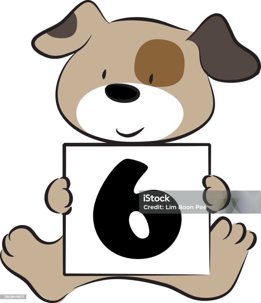 Vector Cartoon Puppy Hold Number Card Stock Illustration - Download ... Vector Cartoon Puppy Hold Number Card Stock Illustration - Download ...