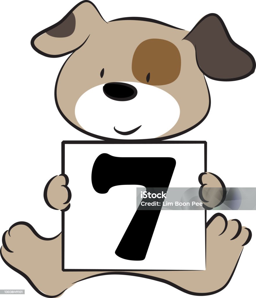 Vector Cartoon Puppy Hold Number Card Stock Illustration - Download ... Vector Cartoon Puppy Hold Number Card Stock Illustration - Download ...
