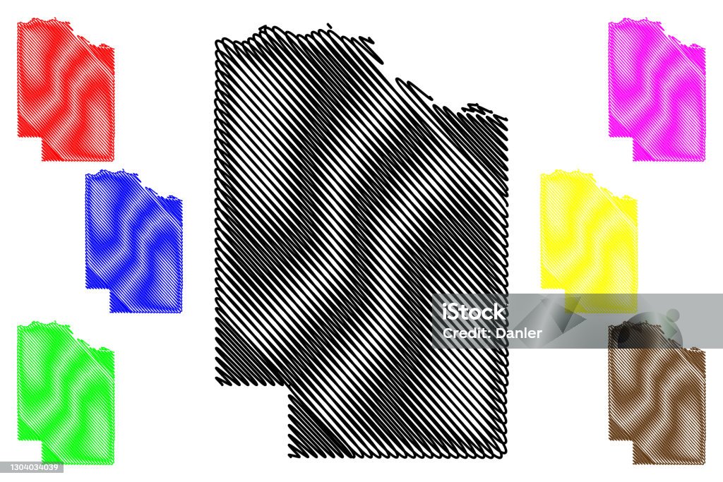 Cedar County Nebraska Map Vector Illustration Scribble Sketch Cedar Map