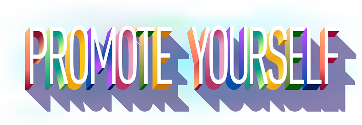 Bunte Illustration Des Textes Promote Yourself Stock Vektor Art und ... Bunte Illustration Des Textes Promote Yourself Stock Vektor Art und ...