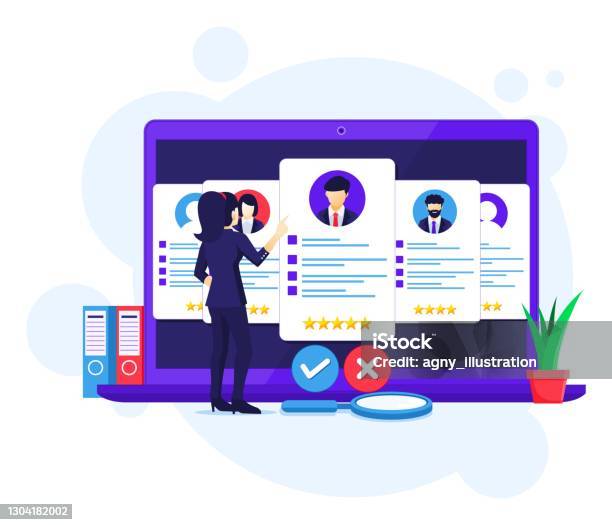 Konsep Perekrutan Online Pencarian Pengusaha Dan Pilih Kandidat Untuk