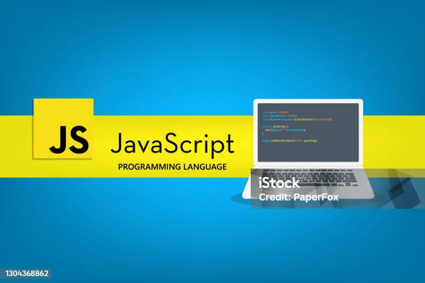 Ilustración De Lenguaje De Programación Javascript Y Javascript Con Código De Script En La