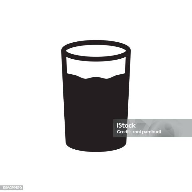 Icône En Verre Icône De Verre Deau Dans Le Modèle Plat À La Mode