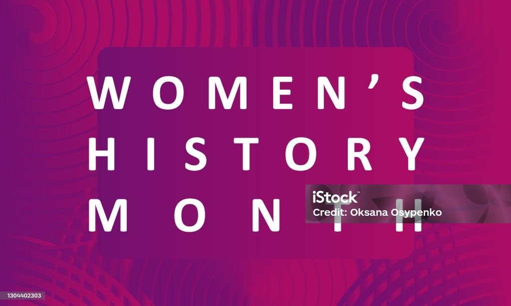 Womens History Month Card Poster Template Background Vector Eps 10