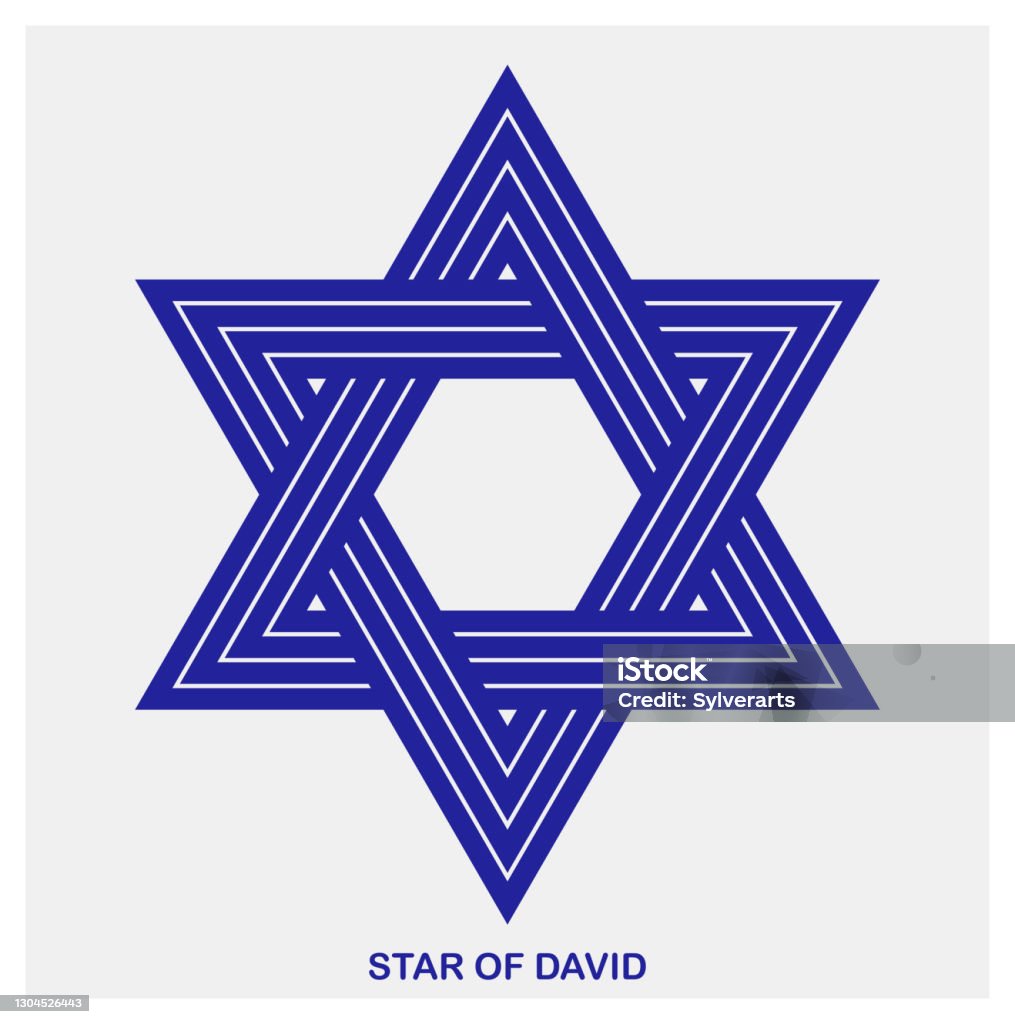 Étoile De David Symbole Juif Antique Fait Dans Licône De Vecteur