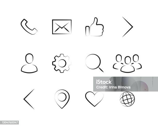 Mengatur Ikon Garis Hitam Sederhana Sosial Hitam Dan Putih Ilustrasi ... Mengatur Ikon Garis Hitam Sederhana Sosial Hitam Dan Putih Ilustrasi ...