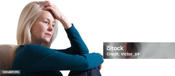 Wanita Yang Menderita Stres Atau Sakit Kepala Meringis Kesakitan Wanita
