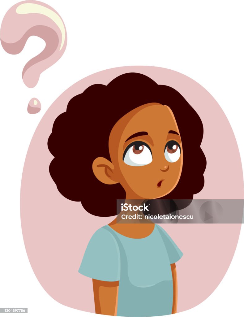 Fille Africaine Dadolescence Ayant Des Questions Au Sujet De