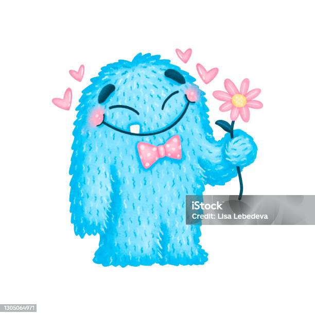 Illustration Du Monstre Mignon De Jour De Valentines De Dessin Animé
