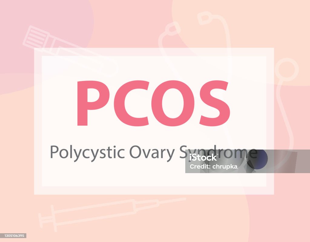 Konsep Penyakit Sindrom Ovarium Polikistik Pcos Ilustrasi Stok Unduh