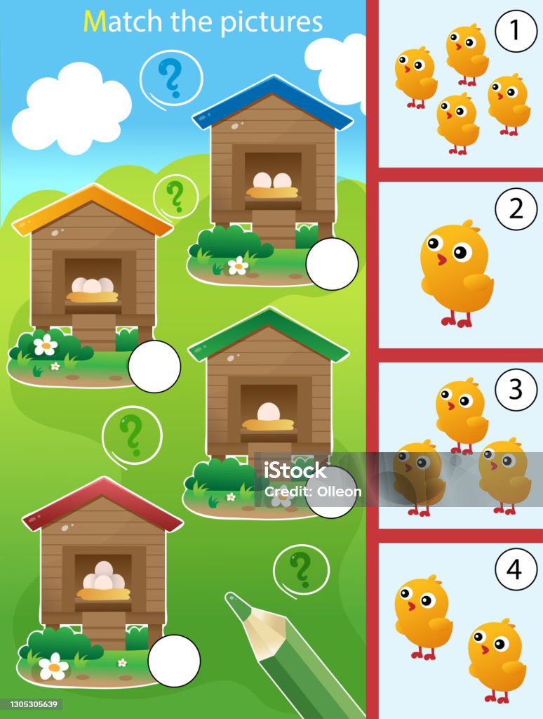 Jeu Dappariement Jeu Déducation Pour Les Enfants Puzzle Pour Les