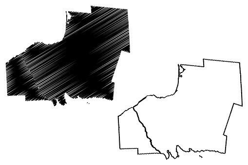 Oswego County New York State Illustration Vectorielle De Carte Croquis