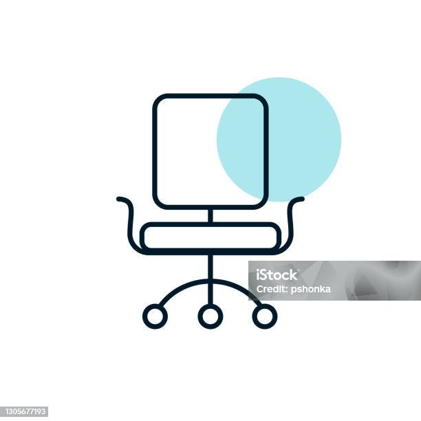Icône De Contour De Chaise De Bureau Signe Daffaires Vecteurs Libres De