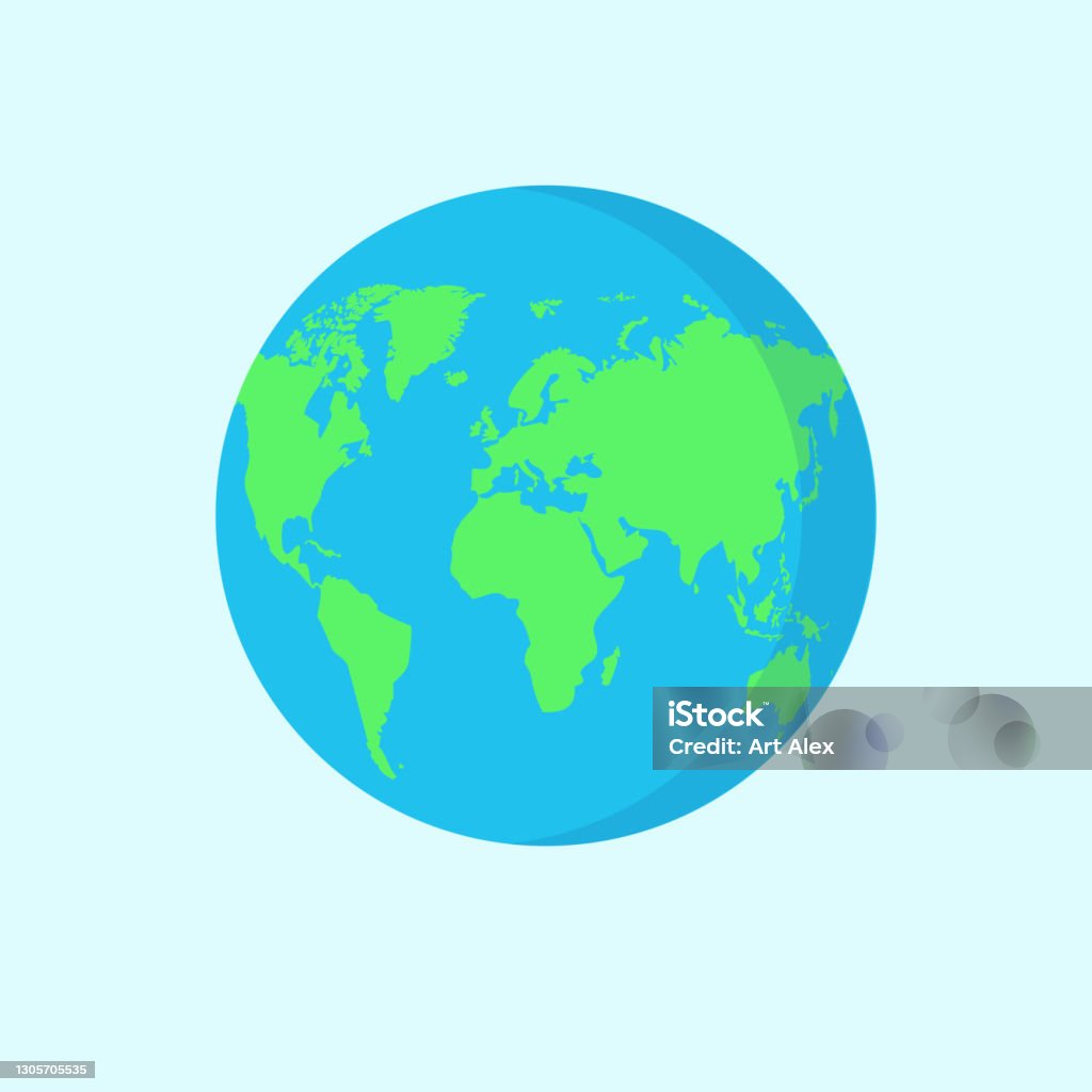 Vetores De Globo Terrestre Isolado Em Fundo Branco Ícone De Planeta