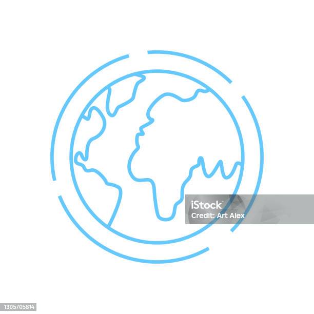 Globe De Terre Disolement Sur Le Fond Blanc Illustration Vectorielle