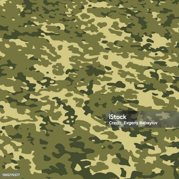 Militer Kamuflase Tekstur Khaki Latar Belakang Cetak Vektor Ilustrasi