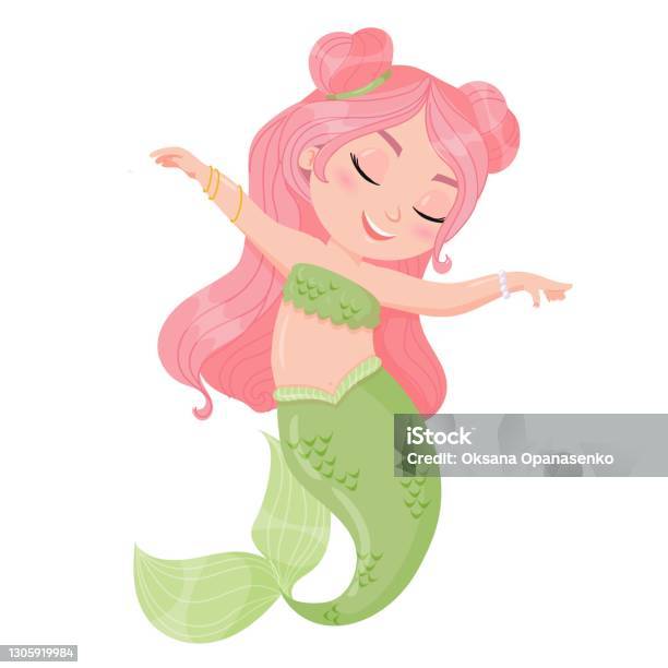 Putri Duyung Kartun Yang Lucu Putri Duyung Kecil Dengan Rambut Merah ... Putri Duyung Kartun Yang Lucu Putri Duyung Kecil Dengan Rambut Merah ...