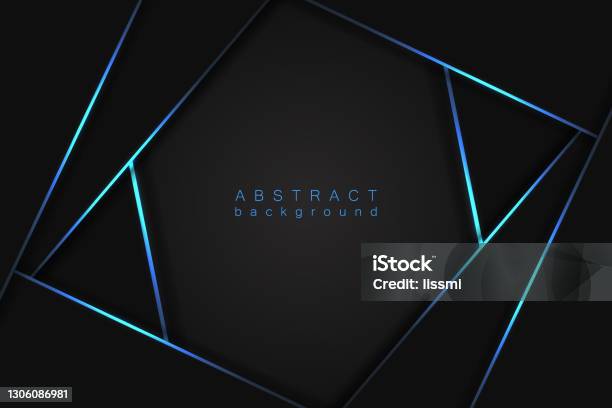 Latar Belakang Desain Grafis Modern Abstrak Bentuk Geometris Hitam