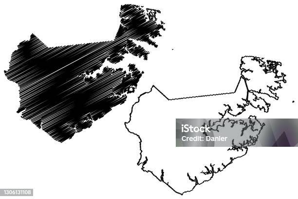 Pamlico County North Carolina State Illustration Vectorielle De Carte