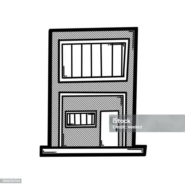 Graphisme De Vecteur De Doodle De Construction De Maison Dessin