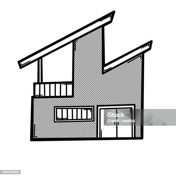 Graphisme De Vecteur De Doodle De Construction De Maison Dessin