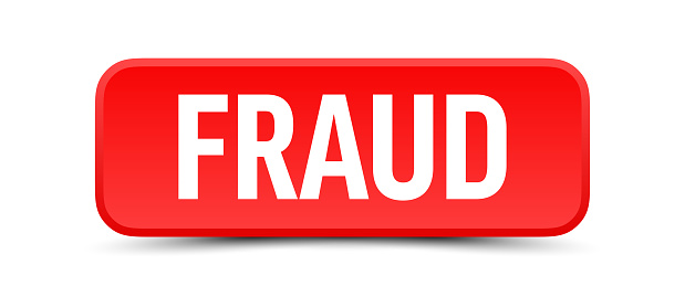 Fraude Bouton Bannière Modèle Détiquette Illustration Vectorielle De